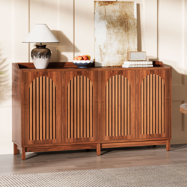 Ebern Designs 57" Sideboard Buffet Cabinet with Adjustable Shelves & Reviews | Wayfair